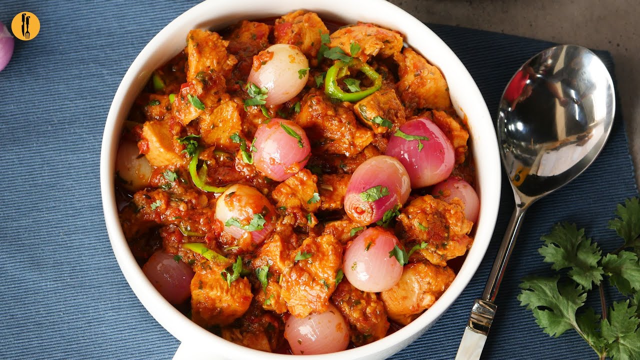 Chicken Pickled Onion (Khattay Pyaz) Recipe By Food Fusion - YouTube