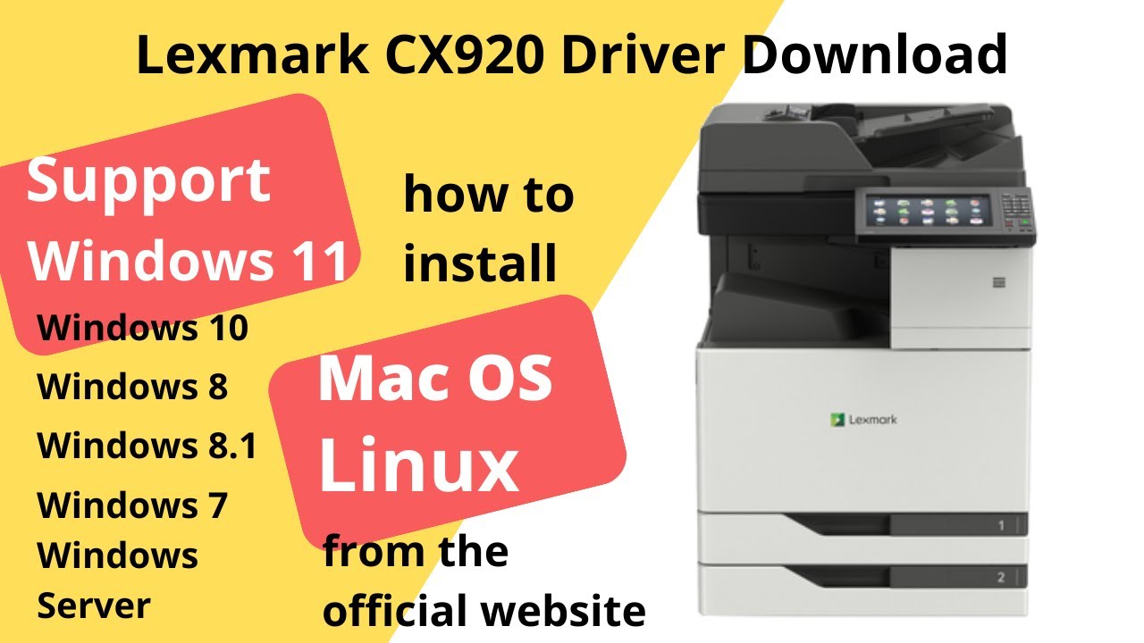 Lexmark CX920 Driver Download and Setup Windows 11 Windows 10 - YouTube