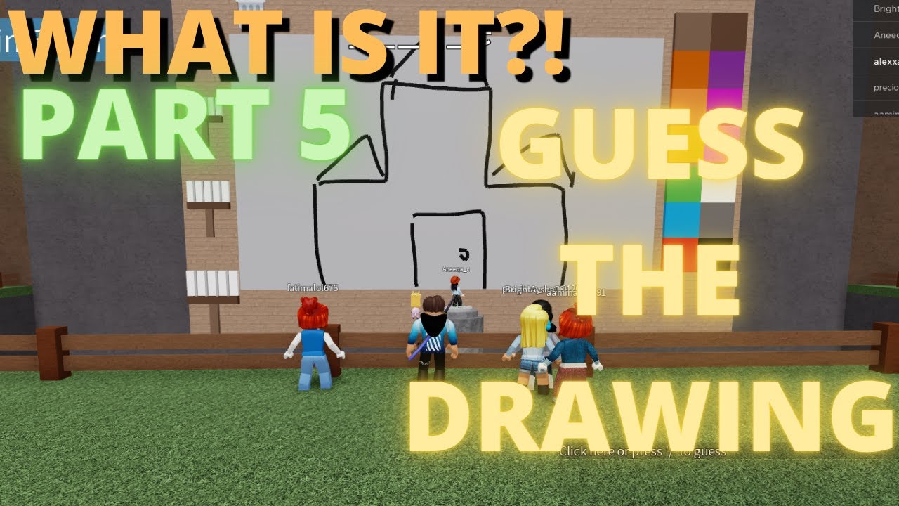 CAN I GUESS THE DRAWING IN ROBLOX GUESS THE DRAWING (PART 5) - YouTube