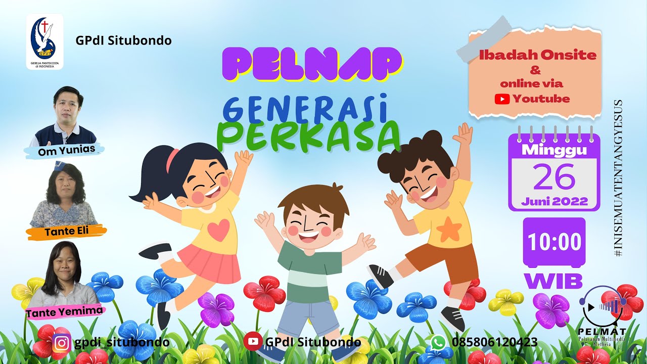 PELNAP Online GPdI Situbondo (Sekolah Minggu) | 26 Juni 2022 - YouTube