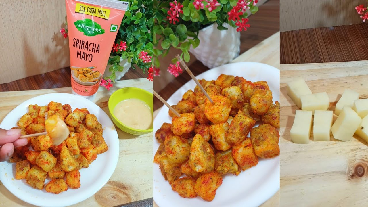 Crispy potato cube snacks 😋 | potato snack #shorts #potatosnacks - YouTube