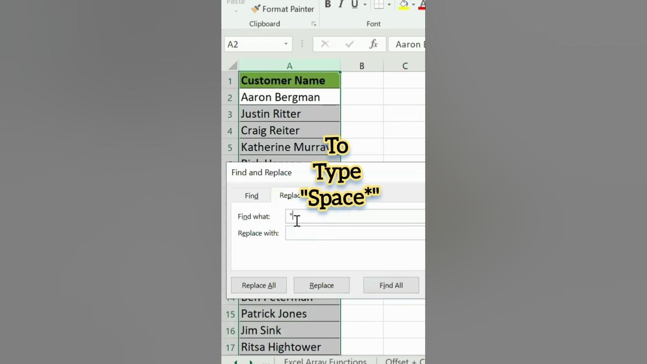 How to remove last names from the data in Excel | Try new Excel tricks #exceltricks # ...