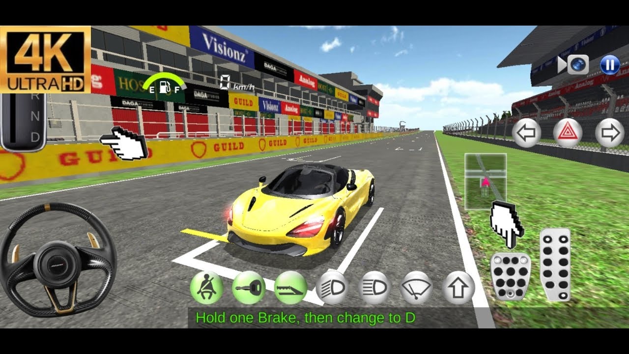 Yellow Super Car Audi in Racing Track - 3D Driving Class Stimulation ...