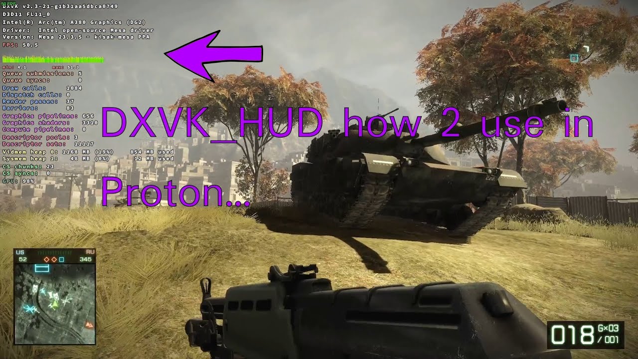 How 2 use DXVK_HUD in Steam's Proton compatibility feature. - YouTube