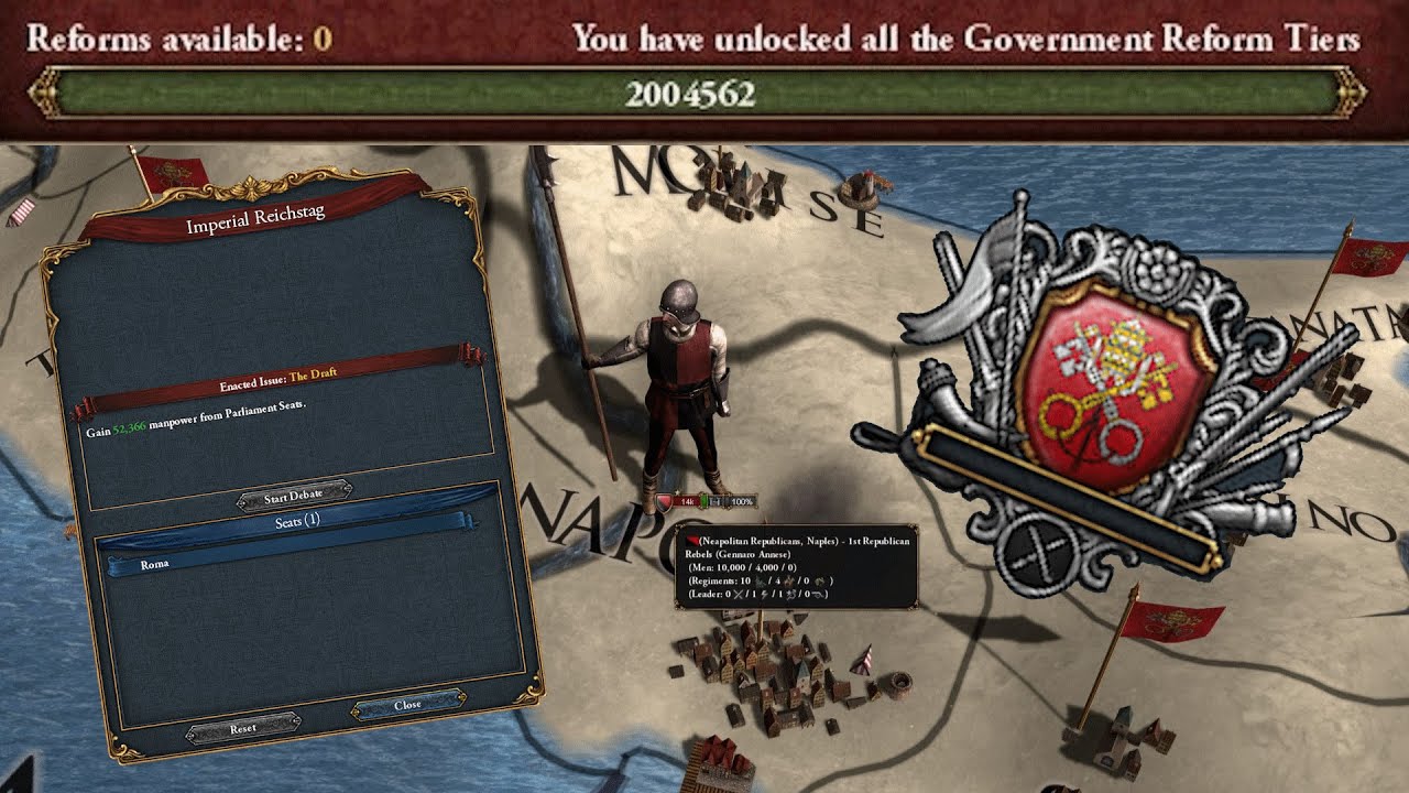 EU4 Infinite EVERYTHING - 2 MILLION reform progress with NAPLES ENGINE ...