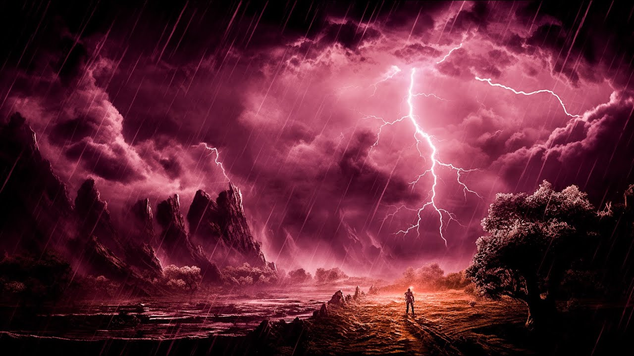 Storm At Night | Heavy Thunderstorm Sounds | Relaxing Rain, Thunder ...