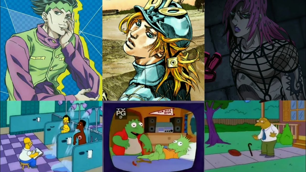 Personajes de Jojo's representados por los Simpson 2 - YouTube