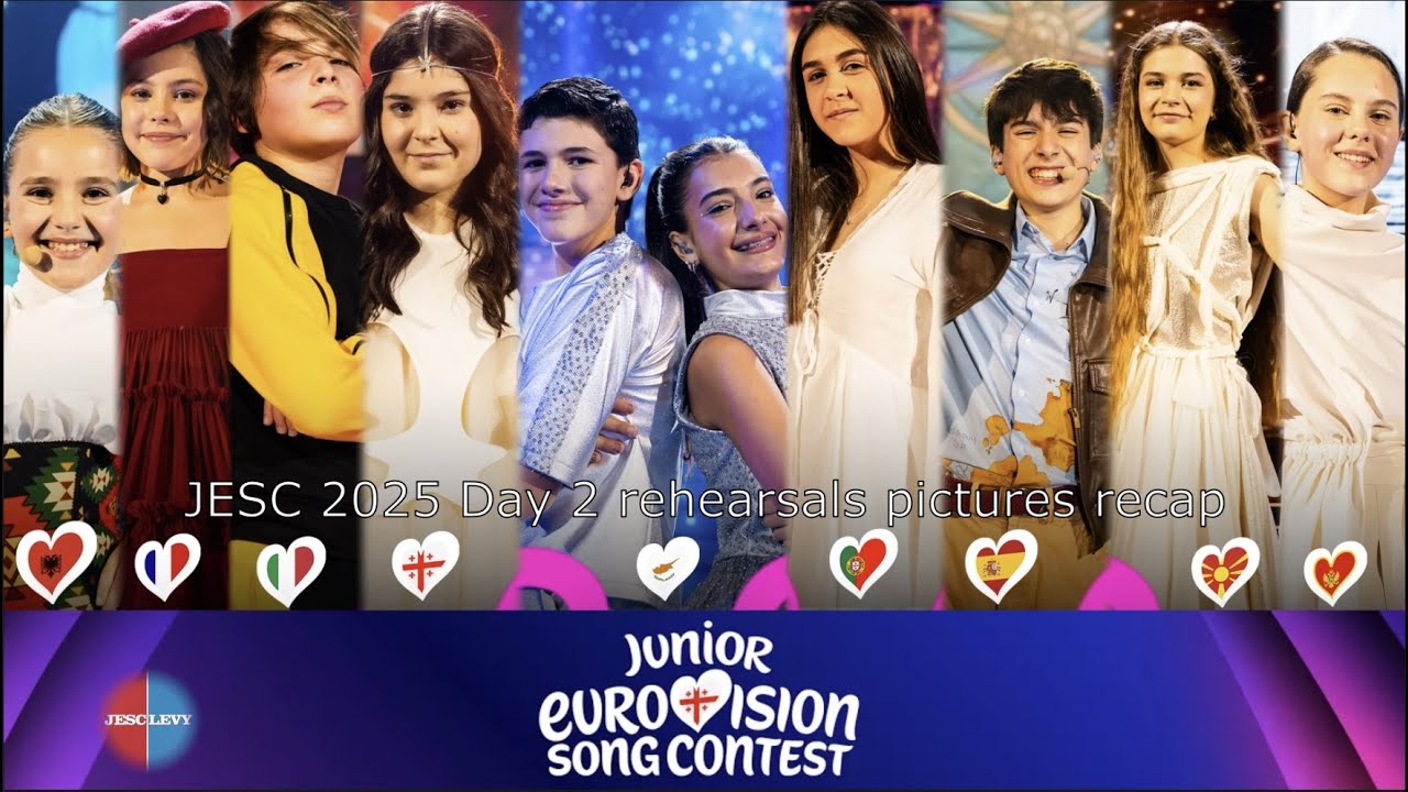 🇲🇰 🇲🇪 🇮🇹 🇵🇹 🇪🇸 🇬🇪 🇨🇾 🇫🇷 🇦🇱 JESC 2025 First rehearsals recap | Day 2 ...