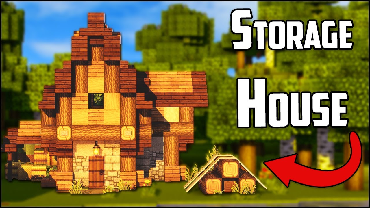 How to Build a Storage Starter House in Minecraft 1.14 - YouTube