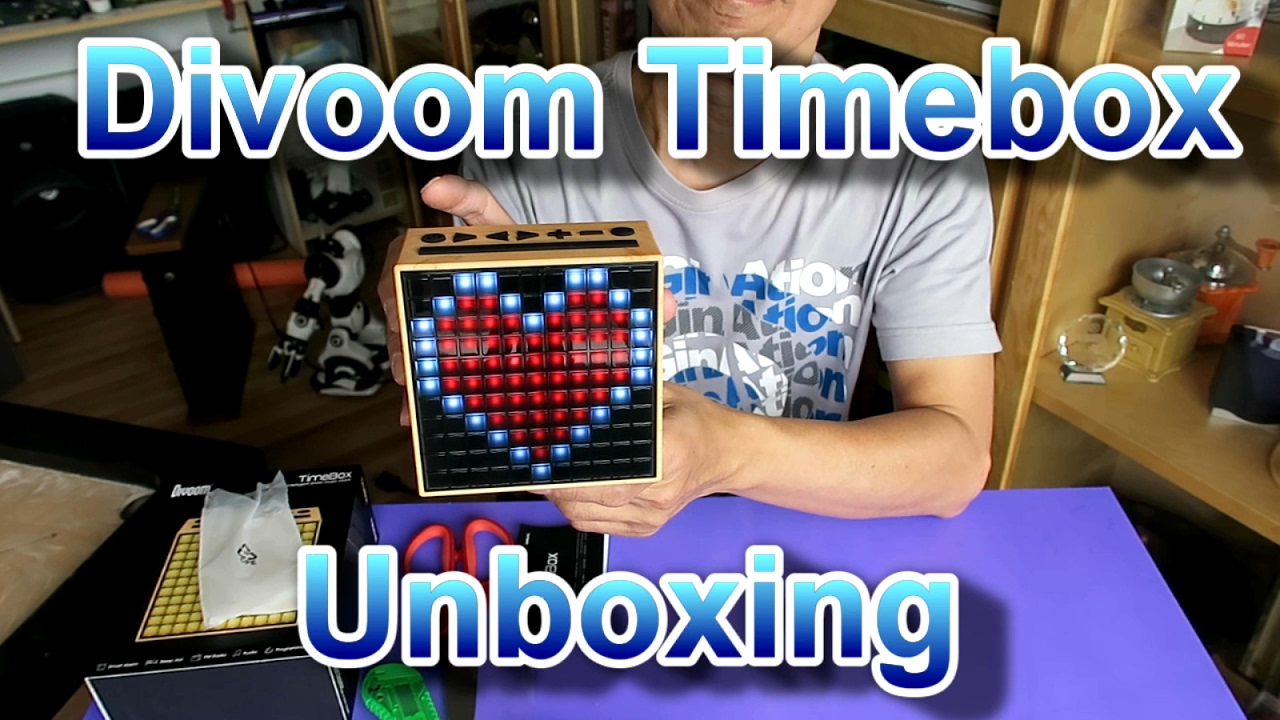 Divoom Timebox Wireless Bluetooth Speaker Alarm Clock Unboxing - YouTube