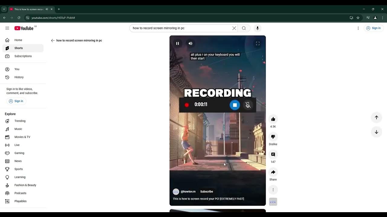 This is how to screen record your PC! EXTREMELY FAST [not mine] - YouTube