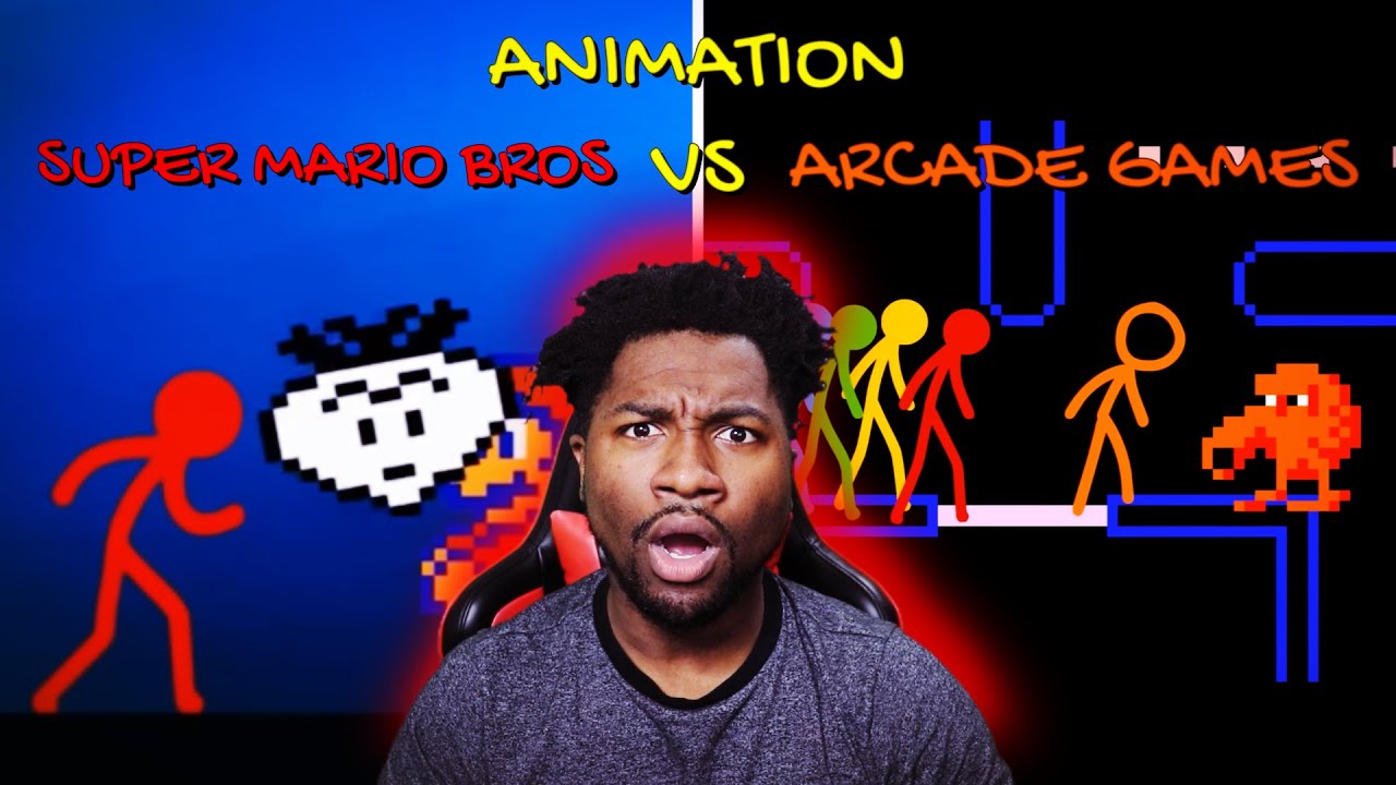VOICE ACTOR REACTS: Animation vs Mario Bros & Animation vs Arcade Games ...