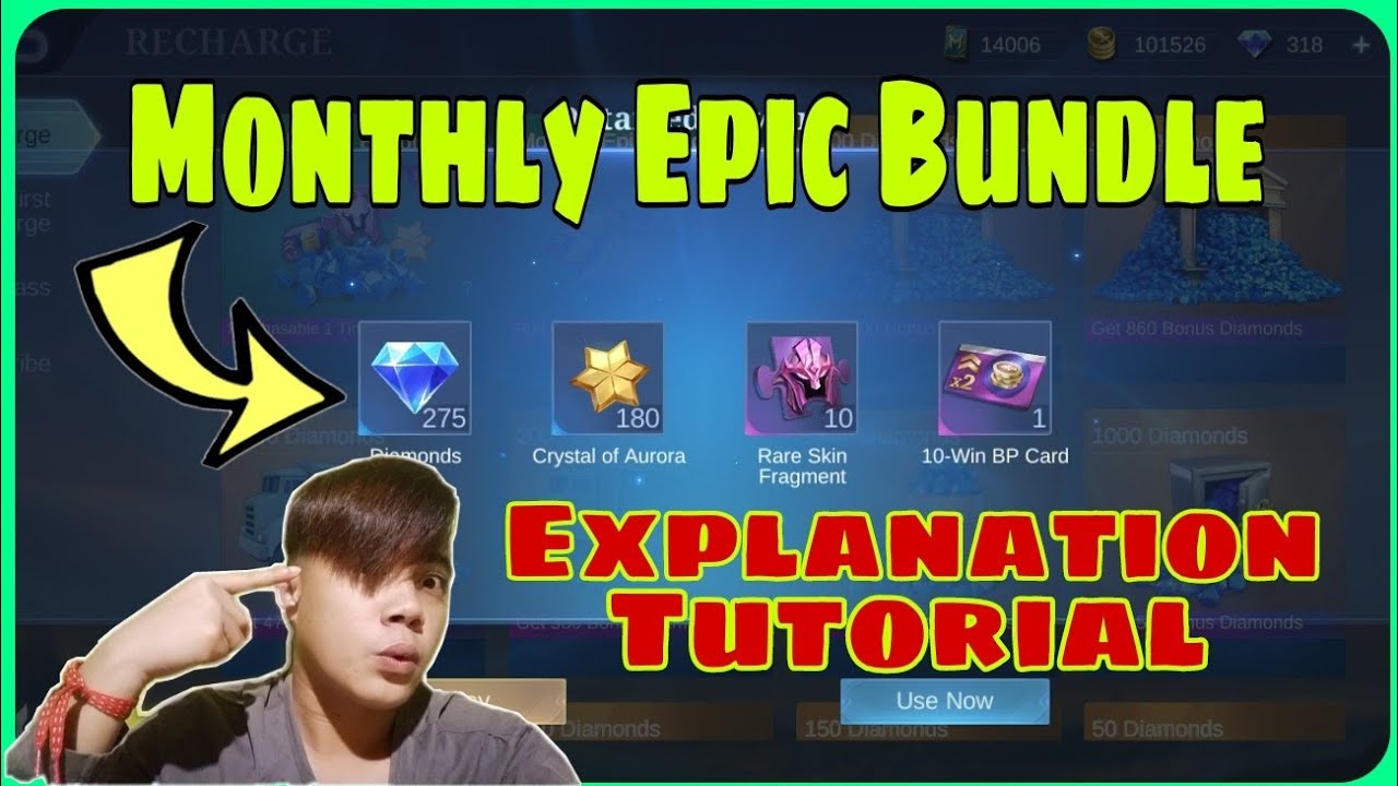 MONTHLY EPIC BUNDLE | Tutorial | Paano mag subscribe | Get Diamonds and Crystal of Aurora | MLBB ...