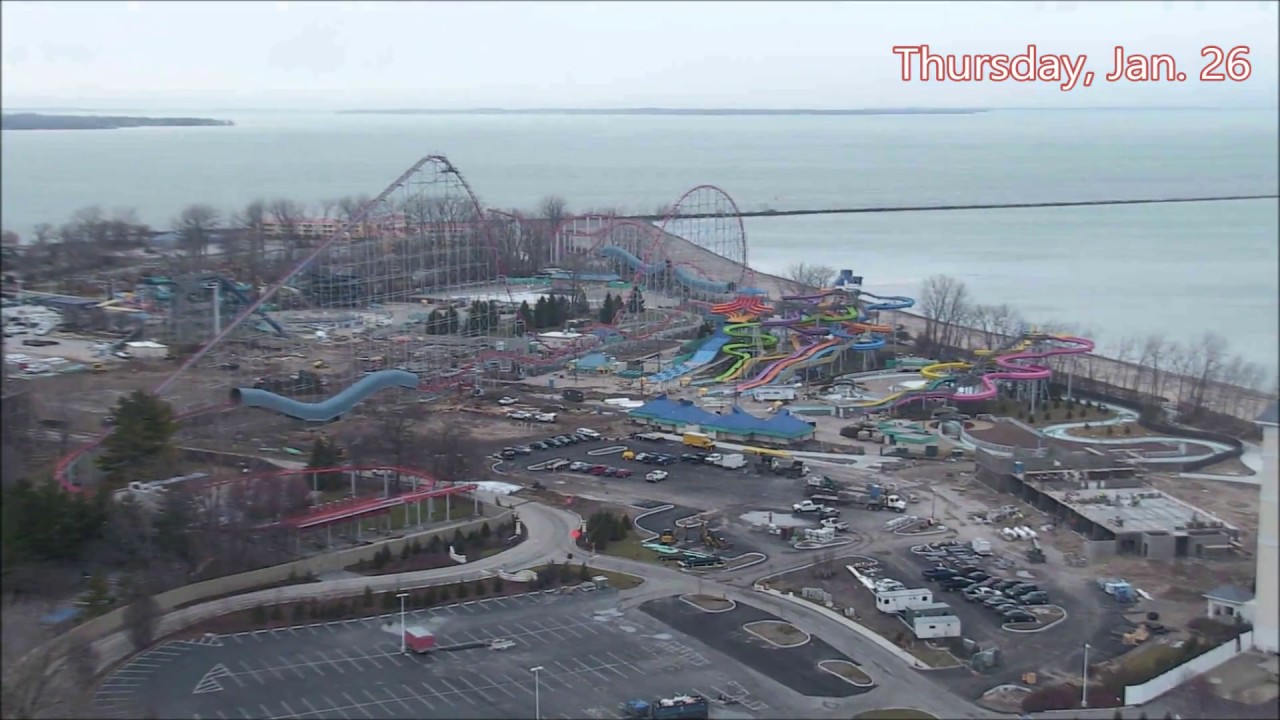 Cedar Point 2017: Cedar Point Shores Construction Time Lapse #8 (1/23 ...