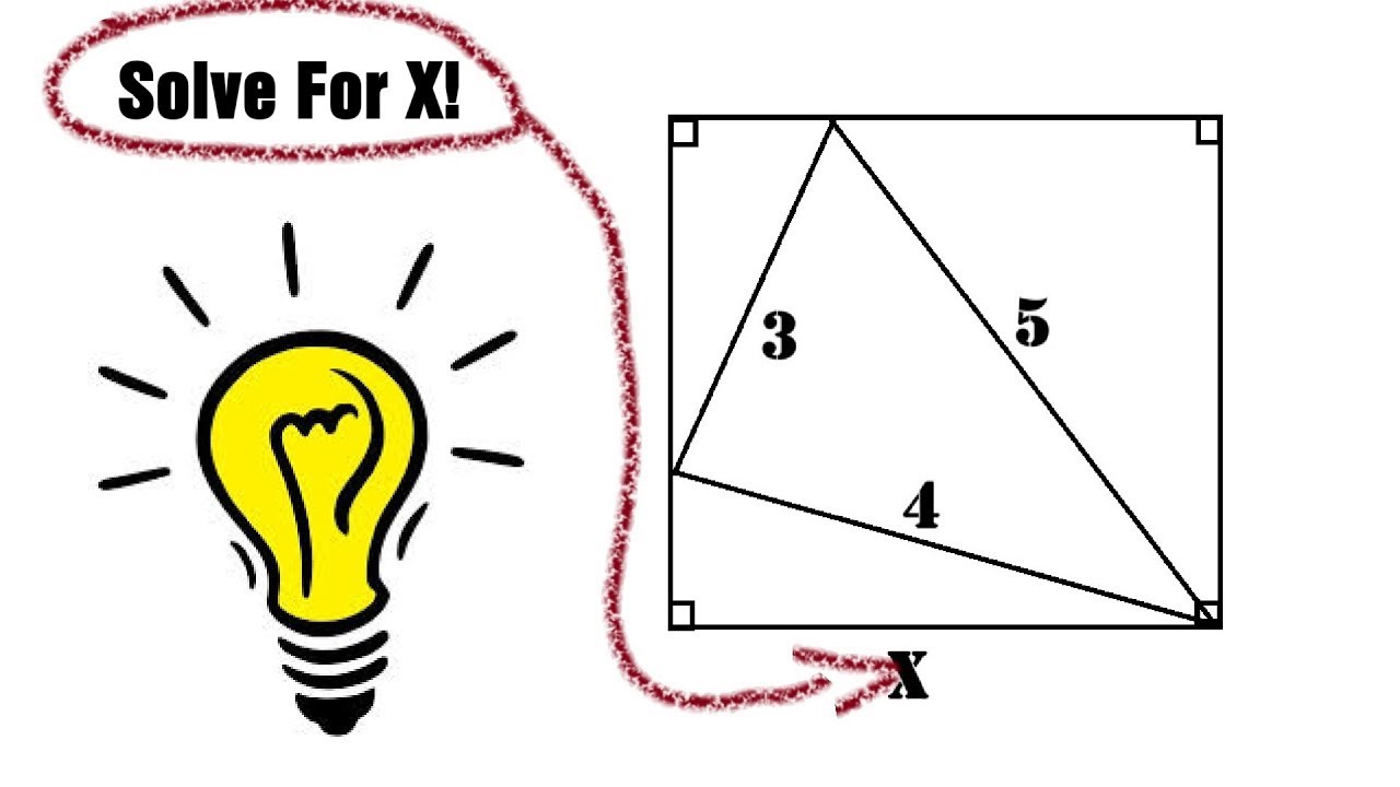 Tricky Geometry Problem! - Find the Side Length of the Square - YouTube