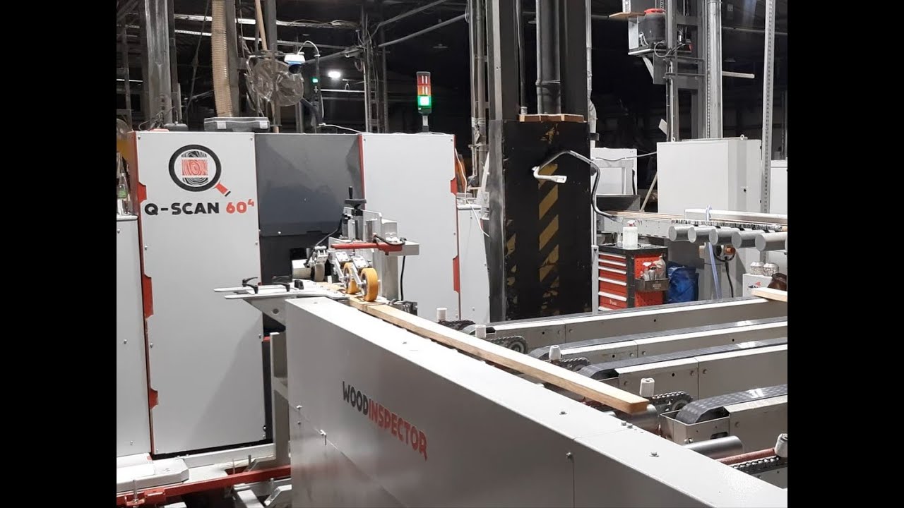 WOODINSPECTOR QSCAN AI SCANNER connected to WEINIG OPTICUT 450 QUANTUM ...