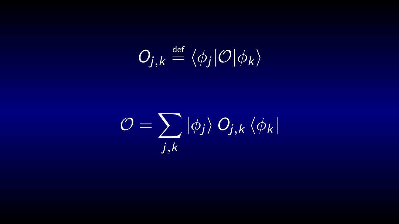 Quantum Mechanics Tutorial 7: Operators as Matrices - YouTube
