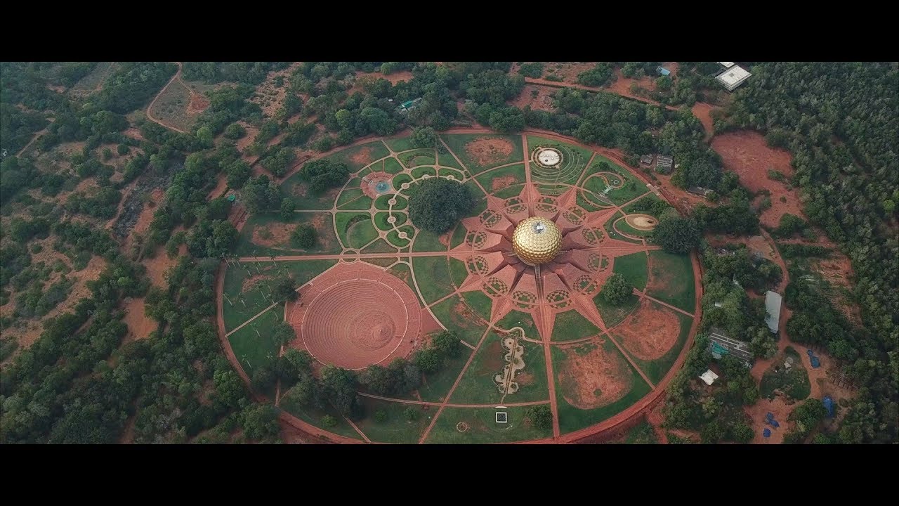 Beautiful Matrimandir Auroville History With Drone View - HD - YouTube