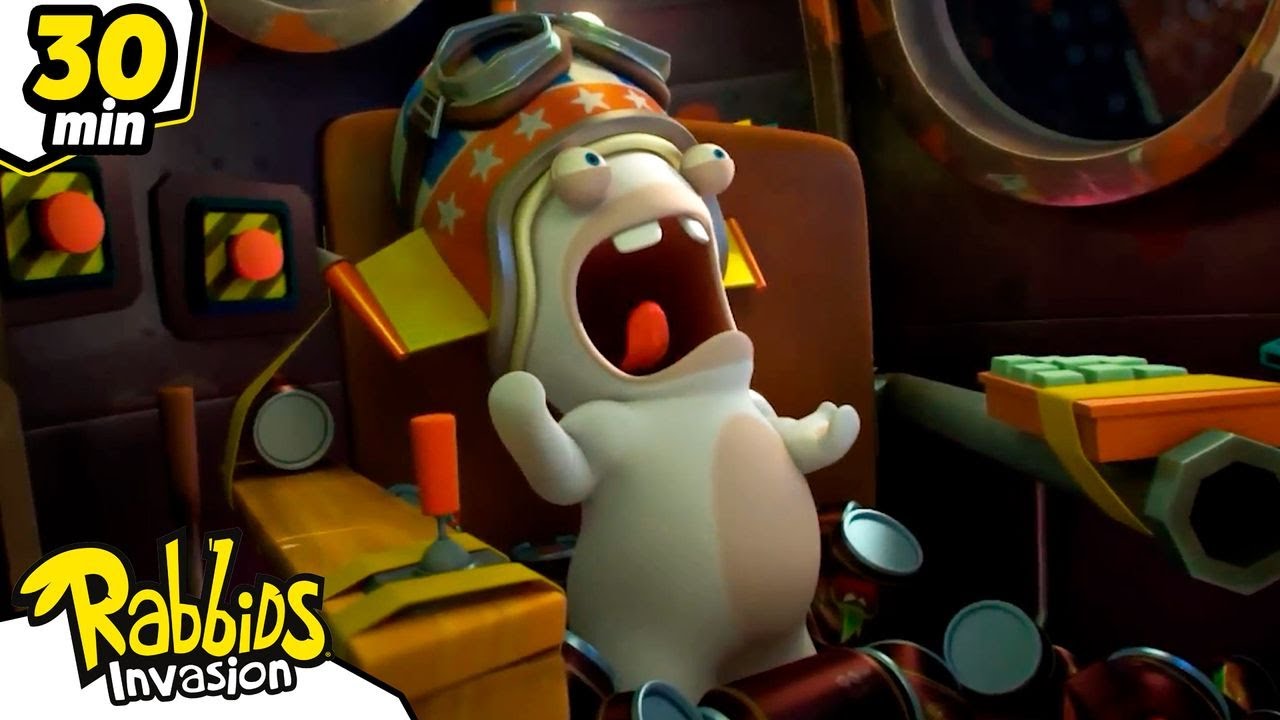 To the Moon and Beyond! | RABBIDS INVASION | 30 Min New compilation ...
