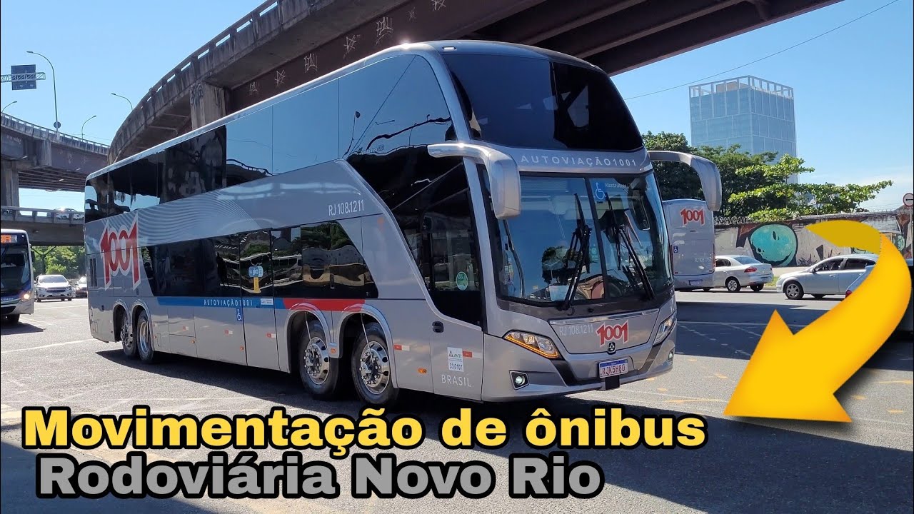 MOVIMENTAÇÃO DE ÔNIBUS NA RODOVIÁRIA NOVO RIO - YouTube