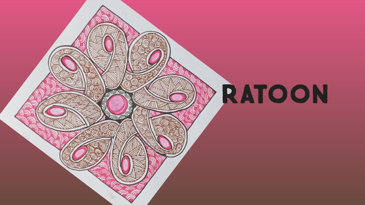 Ratoon Tangle Pattern// Easy Tangle// Ratoon Pattern - YouTube