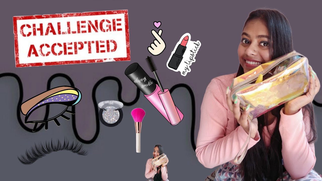 Challenge Video || Doing Makeup from Random pouch 😃😃 #challenge # ...