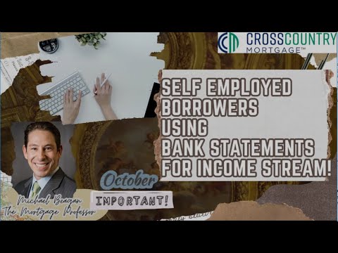 Self employed borrowers using bank statements for income stream - YouTube