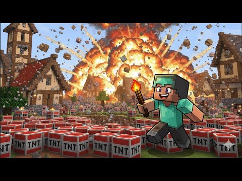 Falling TNT - NUKE #minecraftshorts - YouTube