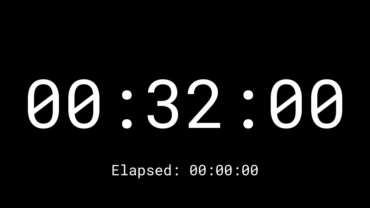 32 Minutes Countdown Timer Clock With Elapse Time and Loud Alarm In The ...