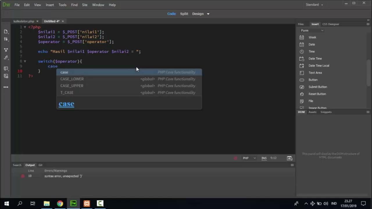 Tutorial membuat kalkulator sederhana menggunakan PHP - YouTube