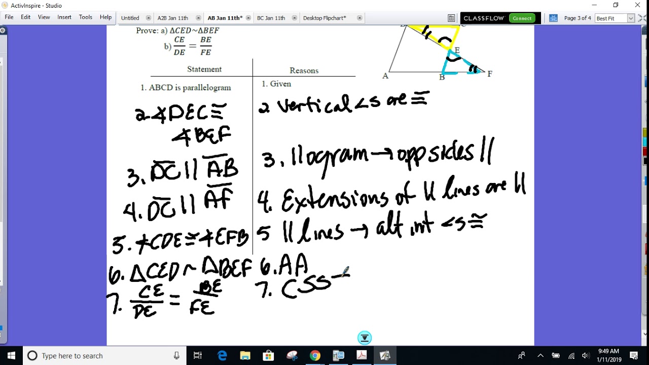 Geometry AB Jan 11th - Unit 7 - CSSTP - YouTube