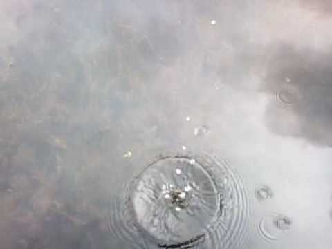 Stone dropped into water (slow motion) - YouTube