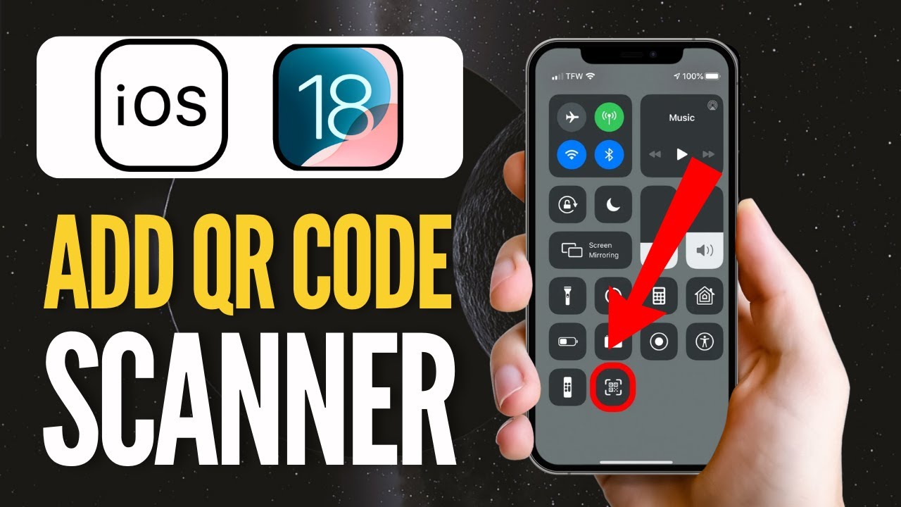iOS 18: How To Add QR Code Scanner To Control Center On iPhone - YouTube
