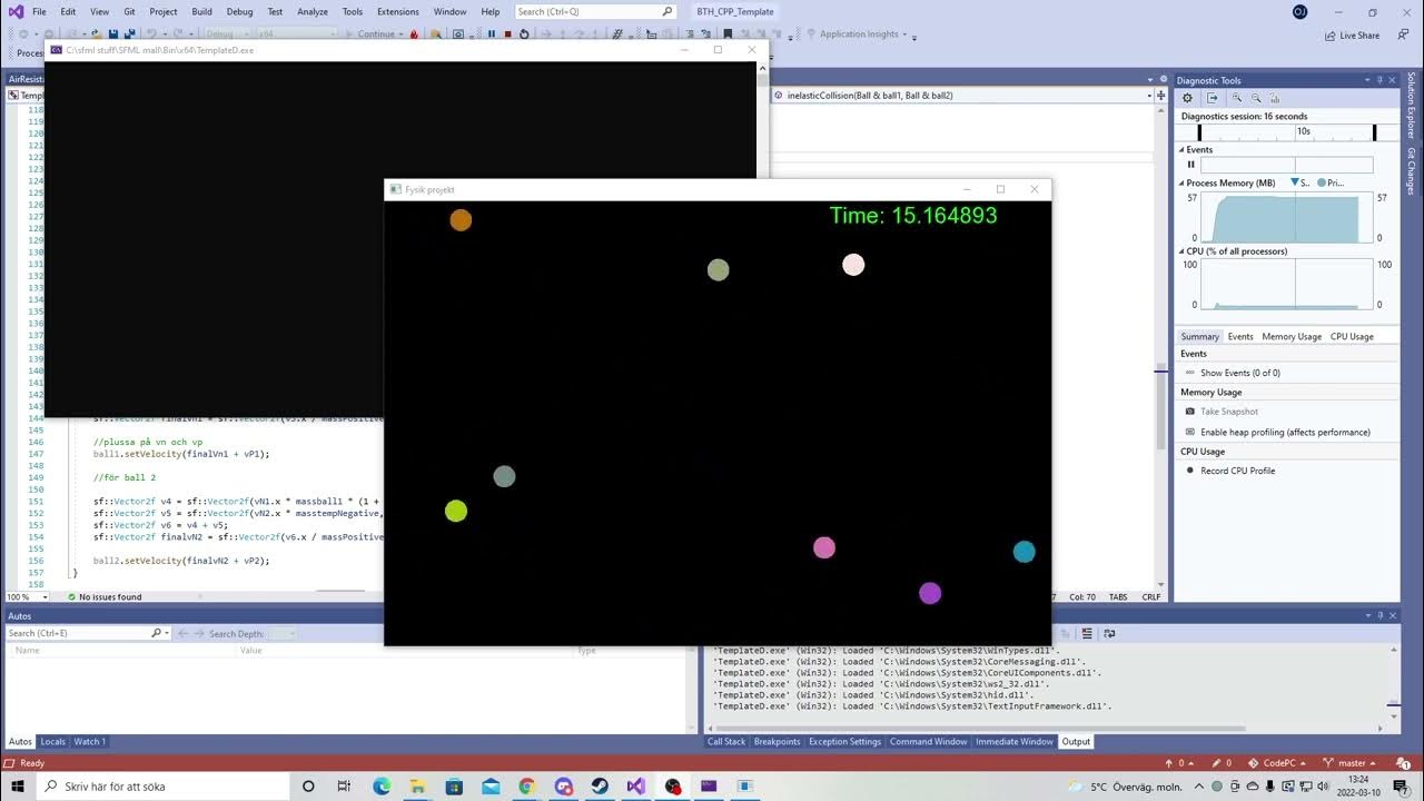 Sfml Elastic Collision Youtube