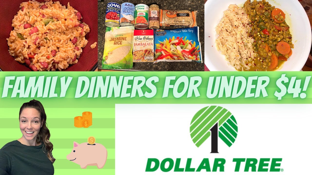 DOLLAR TREE FAMILY MEALS FOR UNDER ONE DOLLAR PER SERVING! // Cheap ...