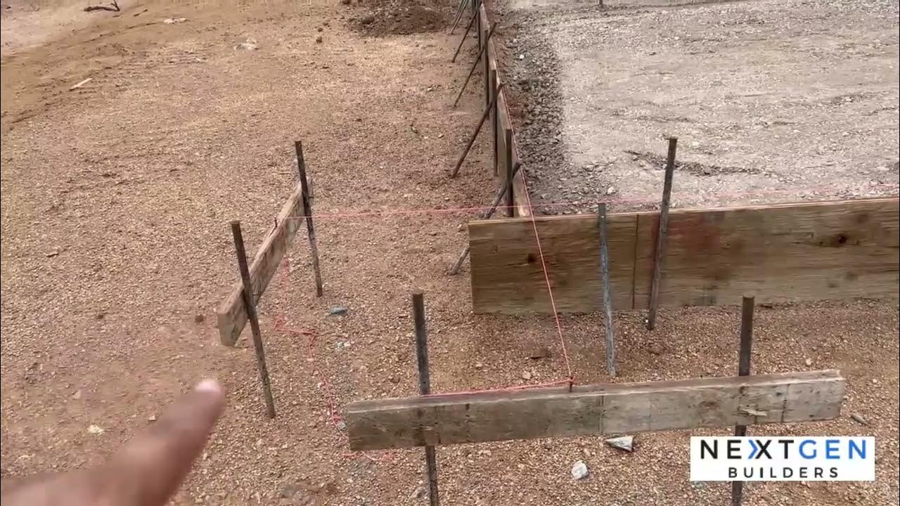 Foundation: Laying Out Foundation Using Batter Boards - YouTube