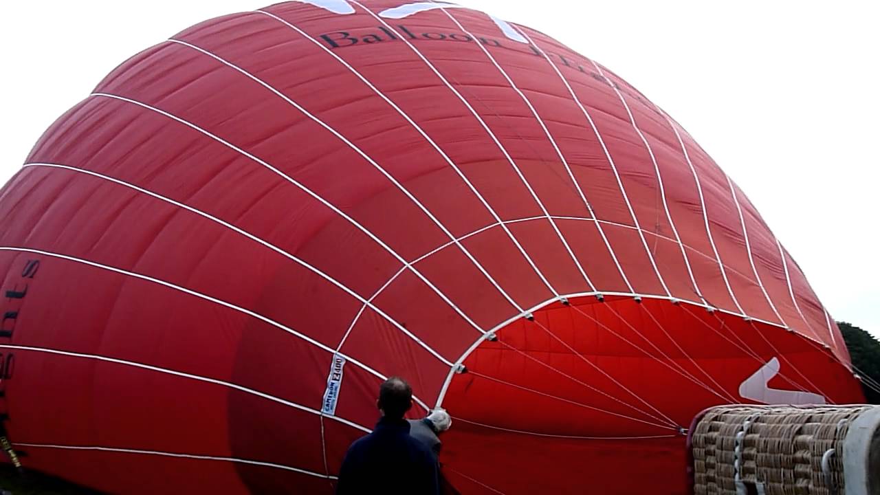 Hot Air Balloon Inflation part 2 - YouTube