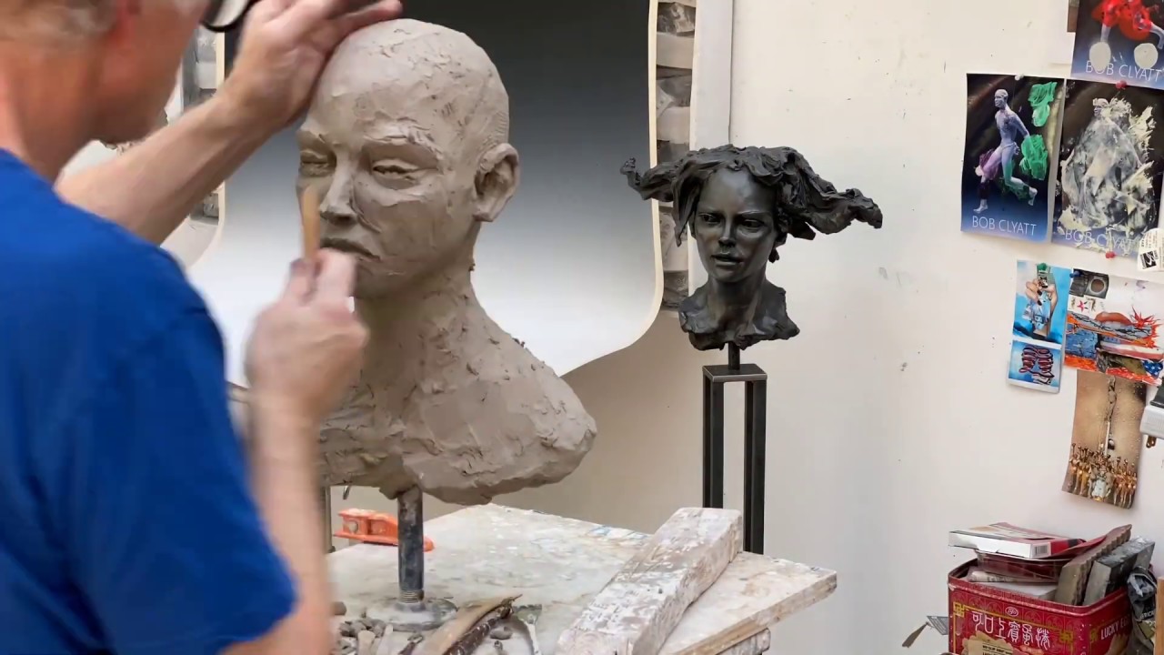 Timelapse sculpting a clay Womans Head by Bob Clyatt - YouTube