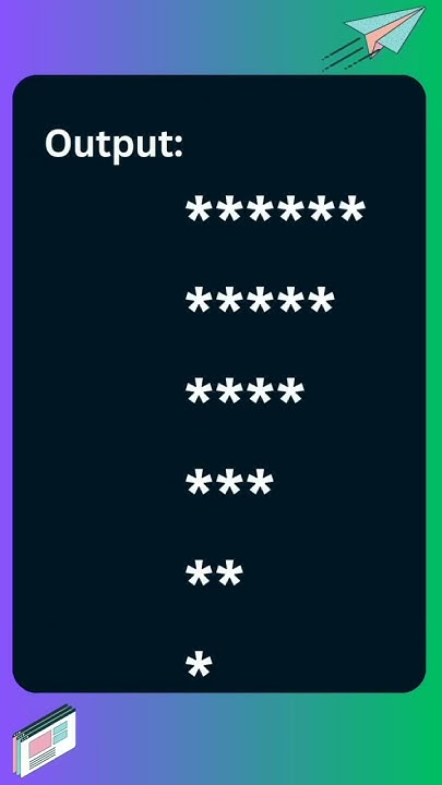 REVERSE RIGHT HALF PYRAMID PATTERN IN JAVA #java #coding #trending ...