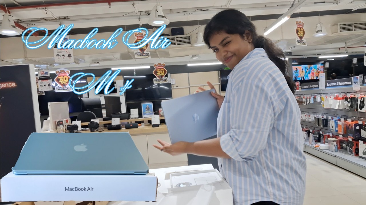 Lets BUY and UNBOXING THE NEW M4 MACBOOK AIR in sky blue - YouTube