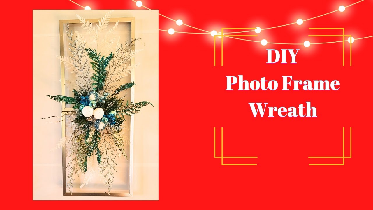 DIY Photo frame wreath - YouTube