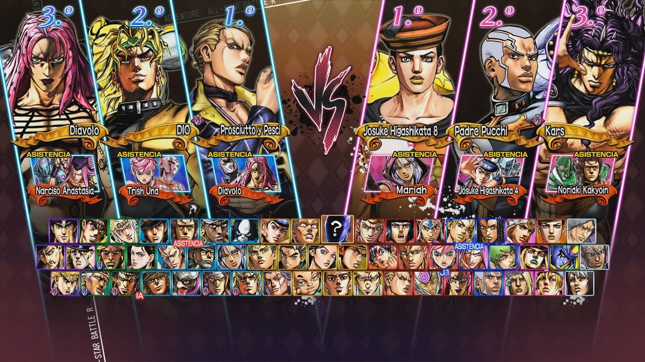 Team Battle - Jojo's Bizarre Adventure All star Battle R - YouTube
