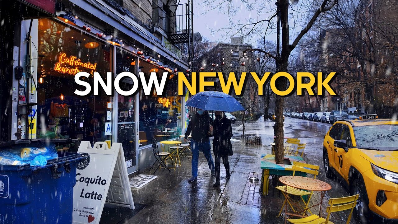 Light SNOW in Lower MANHATTAN ️ 🌨️ New York Snowy Walk, NYC - YouTube