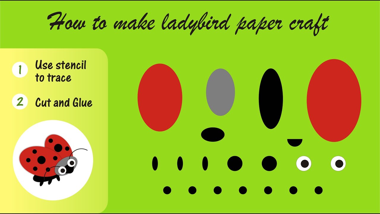Ladybird paper craft | School craft | Paper ladybug craft | Ladybird ...