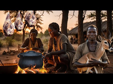 Curious method: Hadzabe finding and cooking gazelle - YouTube