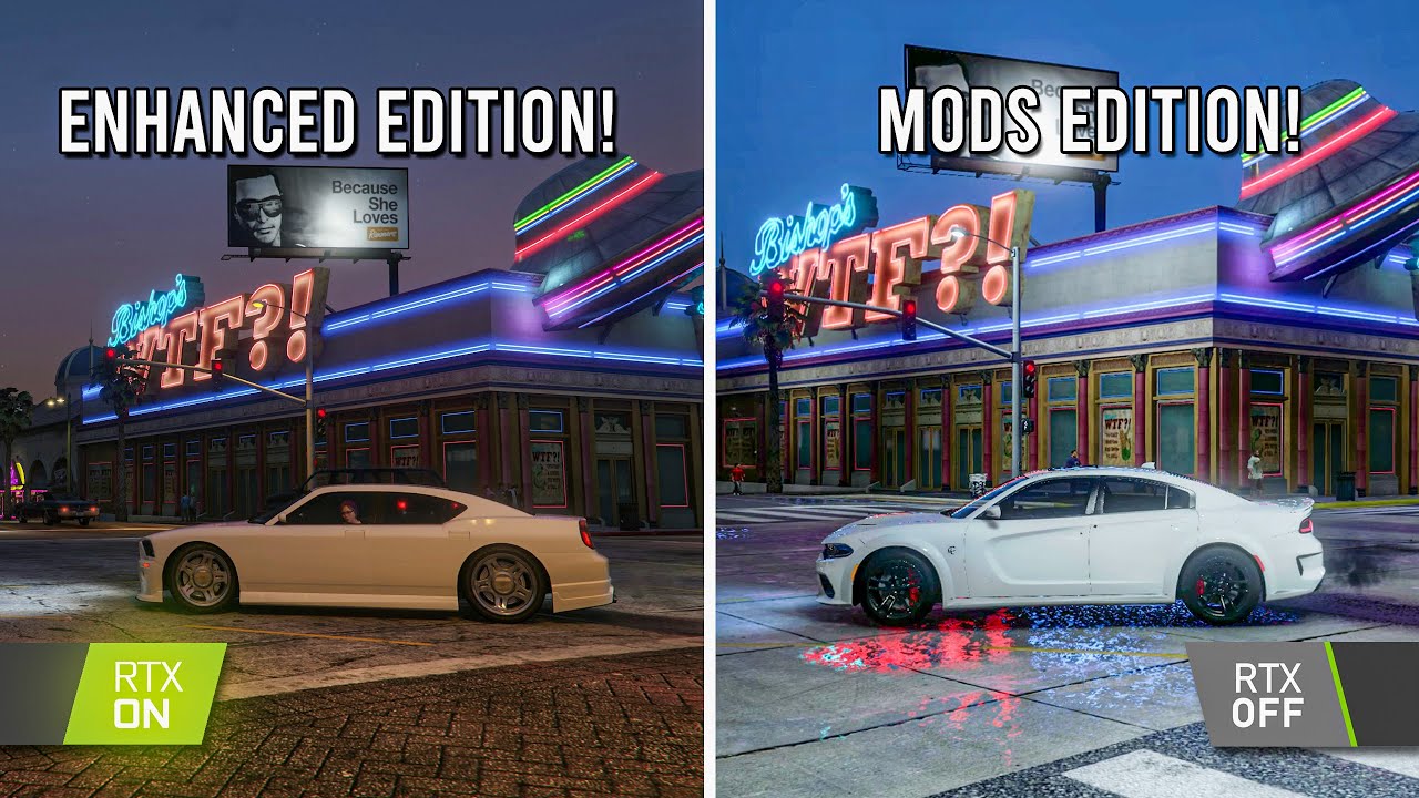 GTA 5 Enhanced Edition VS Mods Edition! - Ray Tracing ON vs OFF ...