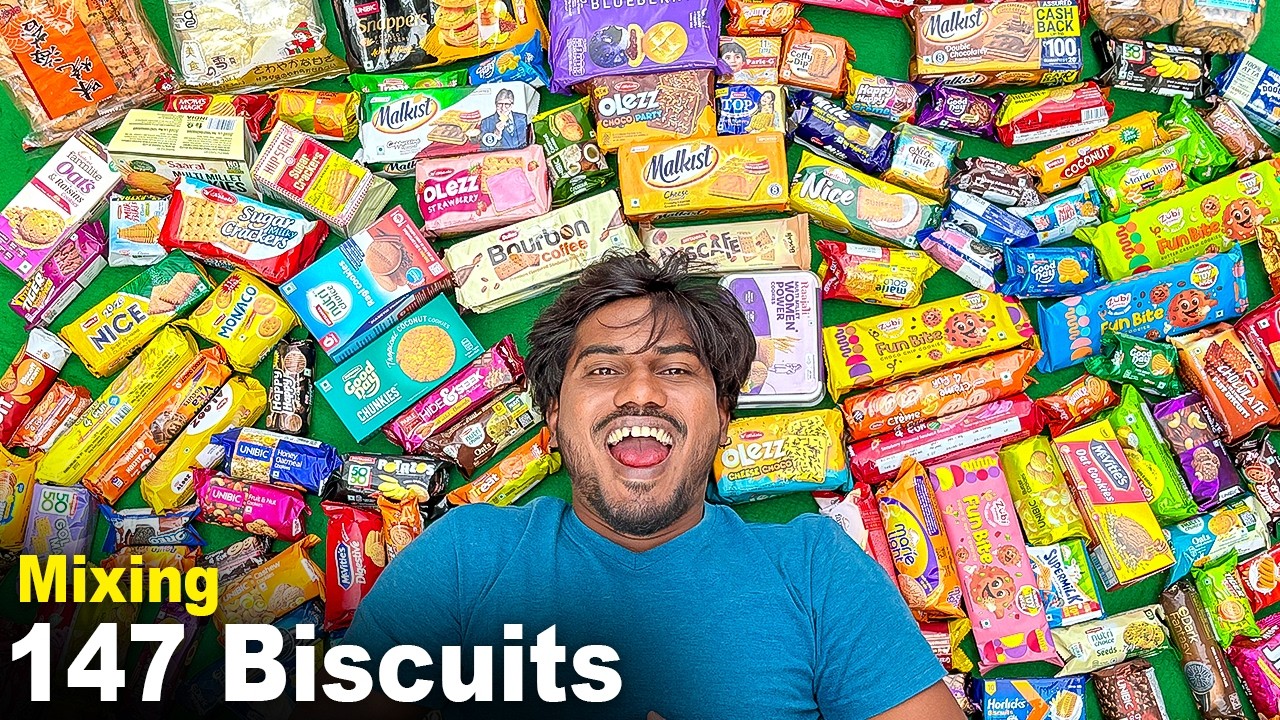 Mixing 147 Different Biscuits Making 1 Super Biscuit | Mad Brothers ...