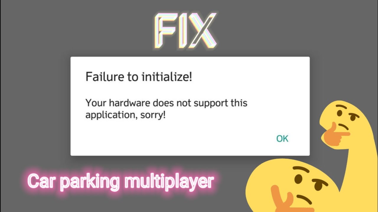 Car parking multiplayer how to fix Failure to Initialize - YouTube