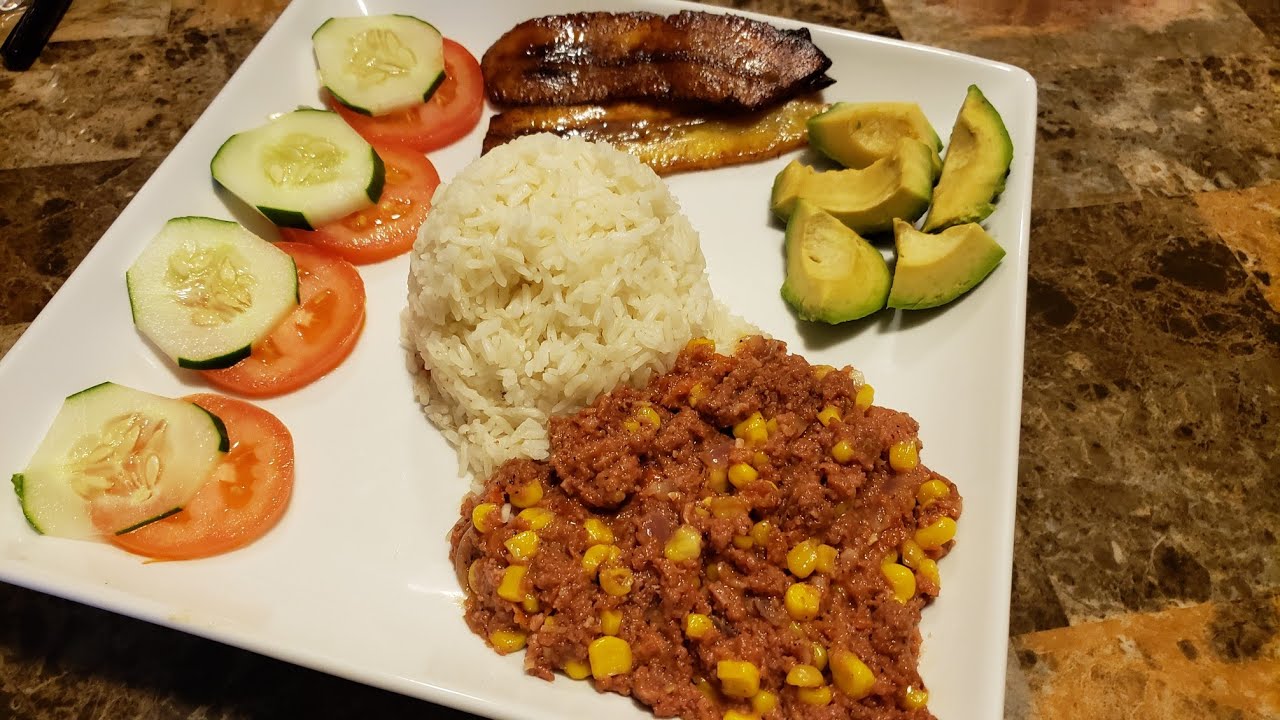 Corn Beef ( Bully Beef) and White Rice. #Simpleandeasydinner # ...