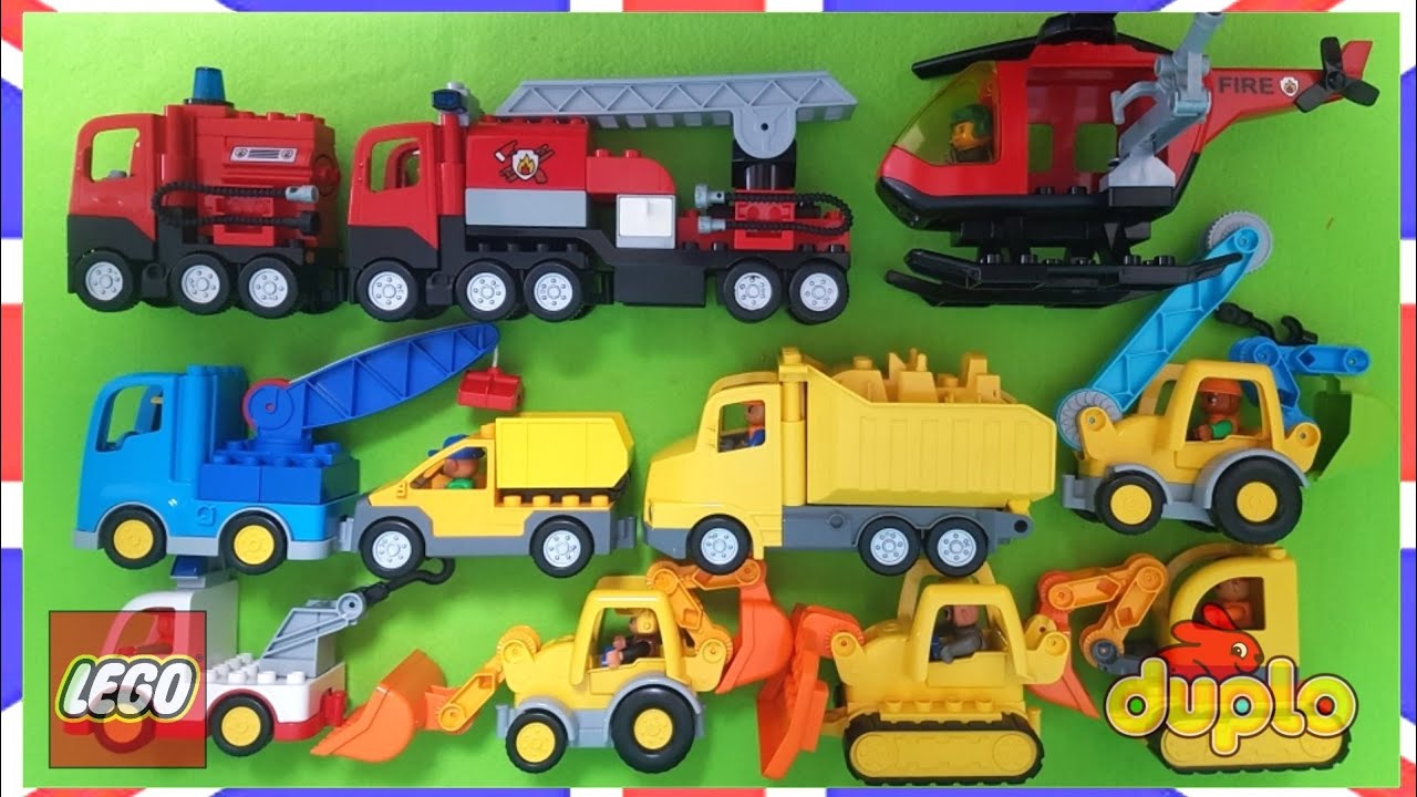 🚒 LEGO DUPLO various cars and trucks assembling ang playing 🚐 - YouTube